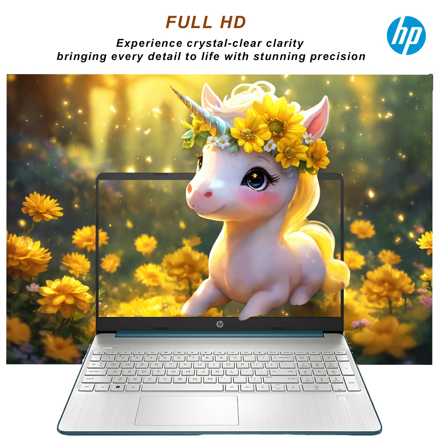 HP 15.6" HD Laptop, Intel Core i3-8130U Processor, 20GB Memory: 16GB Intel Optane + 4GB RAM, 2TB Hard Drive, Re-Writable DVD Drive, HD Webcam, Bluetooth, USB3.1, HDMI, Windows 10 Home, Blue