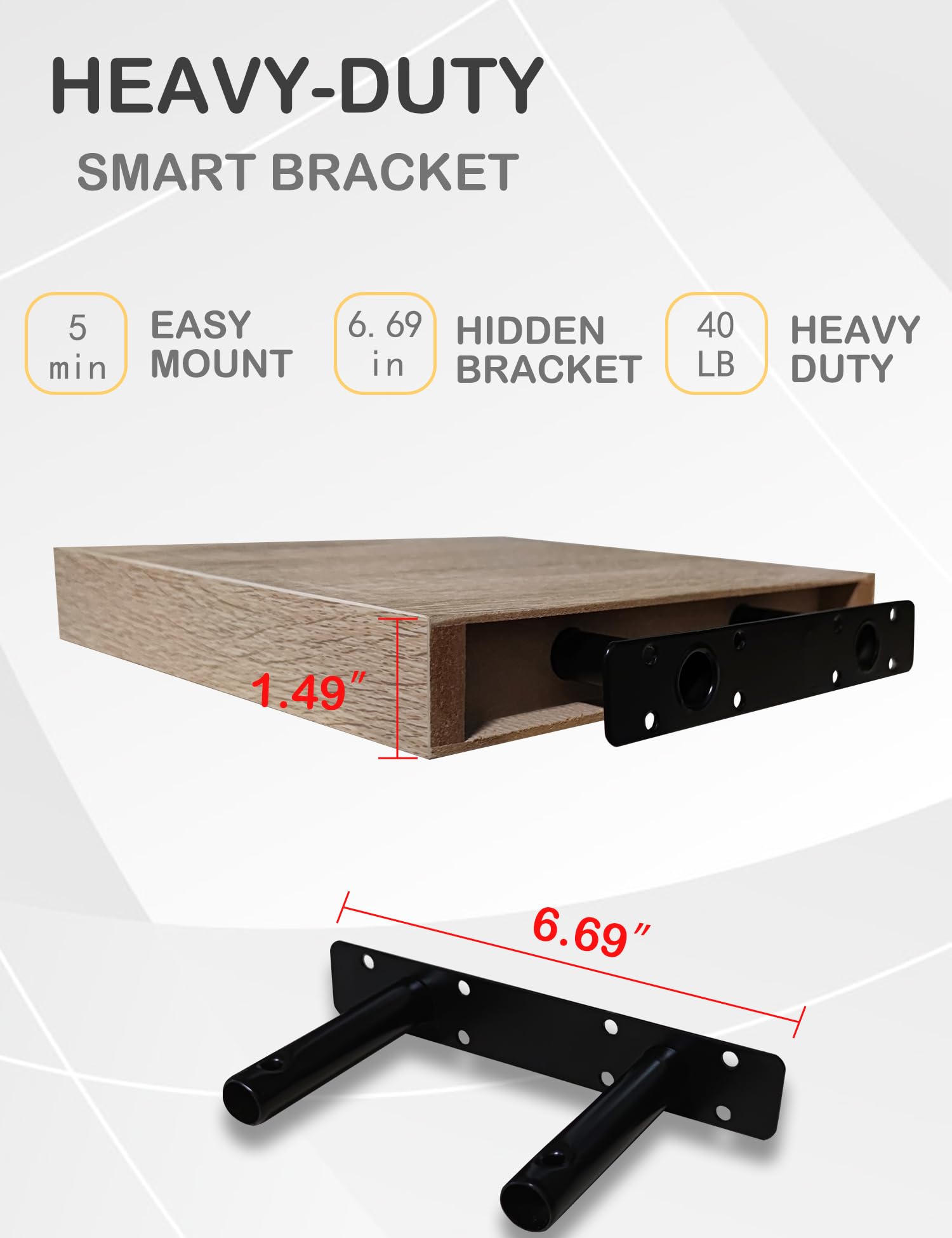 YMMGK Floating Shelves, Rustic Wood Shelves,3 Sets of Wall Mounted Shelf for Bathroom Decor,Floating Book Shelf for Bedroom, Living Room – Rustic Brown