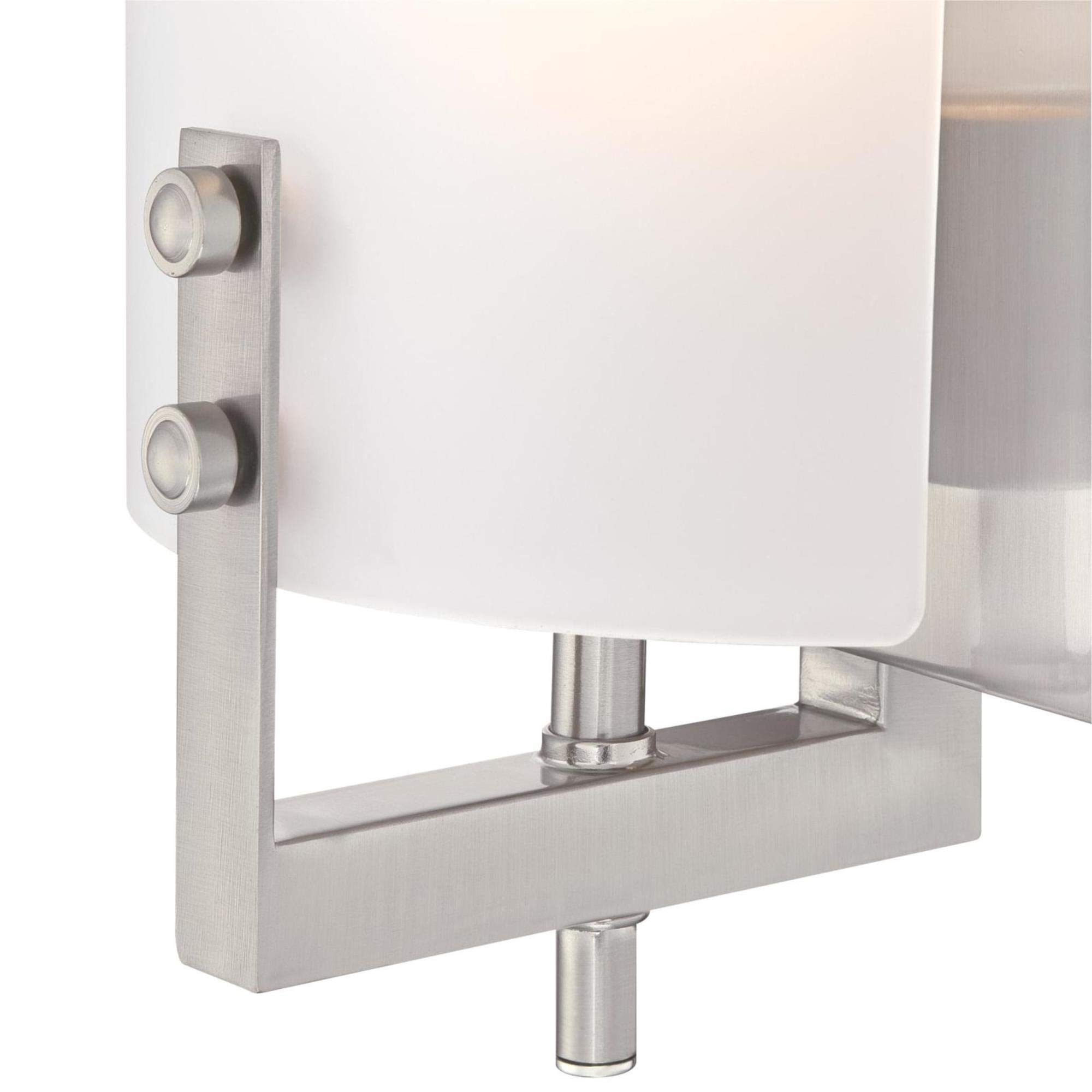 Westinghouse Lighting 6369500 Enzo James One Indoor Fixture, Finish Wall Sconce, 1-Light, Brushed Nickel Frosted Glass