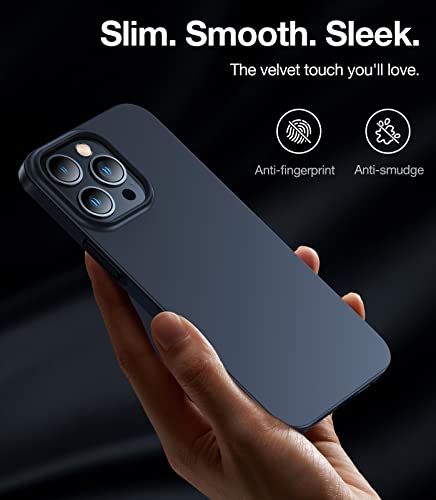 TORRAS Magnetic Slim for iPhone 13 Pro Max Case, Ultra Thin [Compatible with MagSafe] [Silky Touch] Plastic Anti-Scratch Sturdy Cover for iPhone 13 Pro Max Phone Case, Space Black
