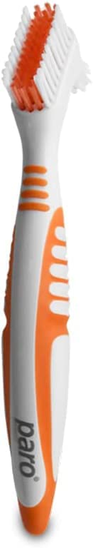 Paro Clinic Denture Brush Hard and Soft bristles Combo Perfect Grip Swiss Made. Cleans Your dentures, retainers and Night Guards! Pack of 3