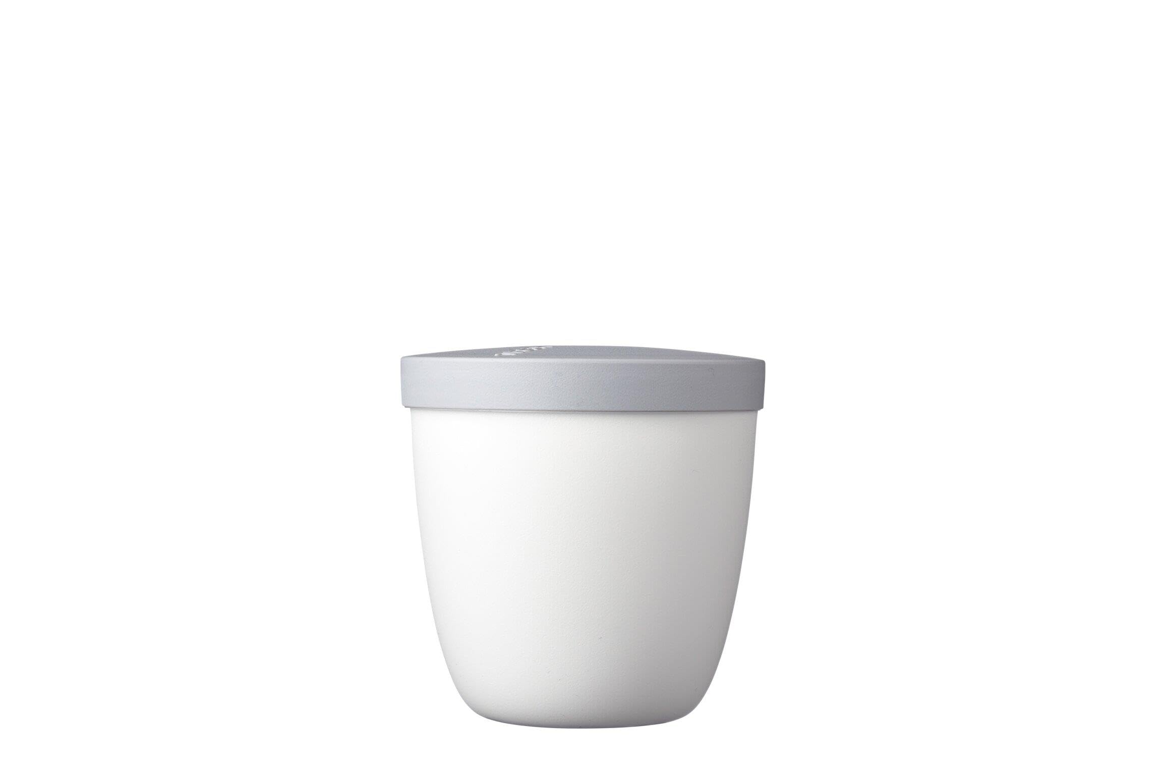 Mepal, Snack Pot Large with Airtight Lid for Fruit or Popcorn, Portable, BPA Free, White, Holds 15 oz, 1 Count