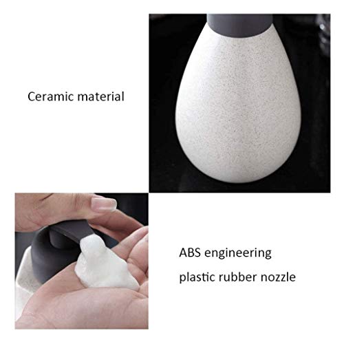 KIZQYN Soap Dispenser Foaming Hand Soap Dispenser Ceramics Soap Foam Dispenser (23.7oz) Big Capacity Soap Dispenser Refillable and Eco Friendly Soap Dispenser for Bathroom Kitchen (Color : Brown)