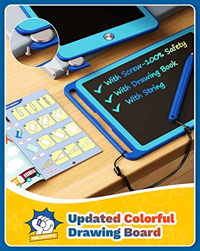 TEKFUN 2 Pack LCD Writing Tablet for Kids, 8.5 Inch Blue+Blue Doodle Board Drawing Board Reusable Drawing Tablet with Lanyard, Educational Kids Toddler Toys Birthday Gift for Boys Girls 3-12 Years Old