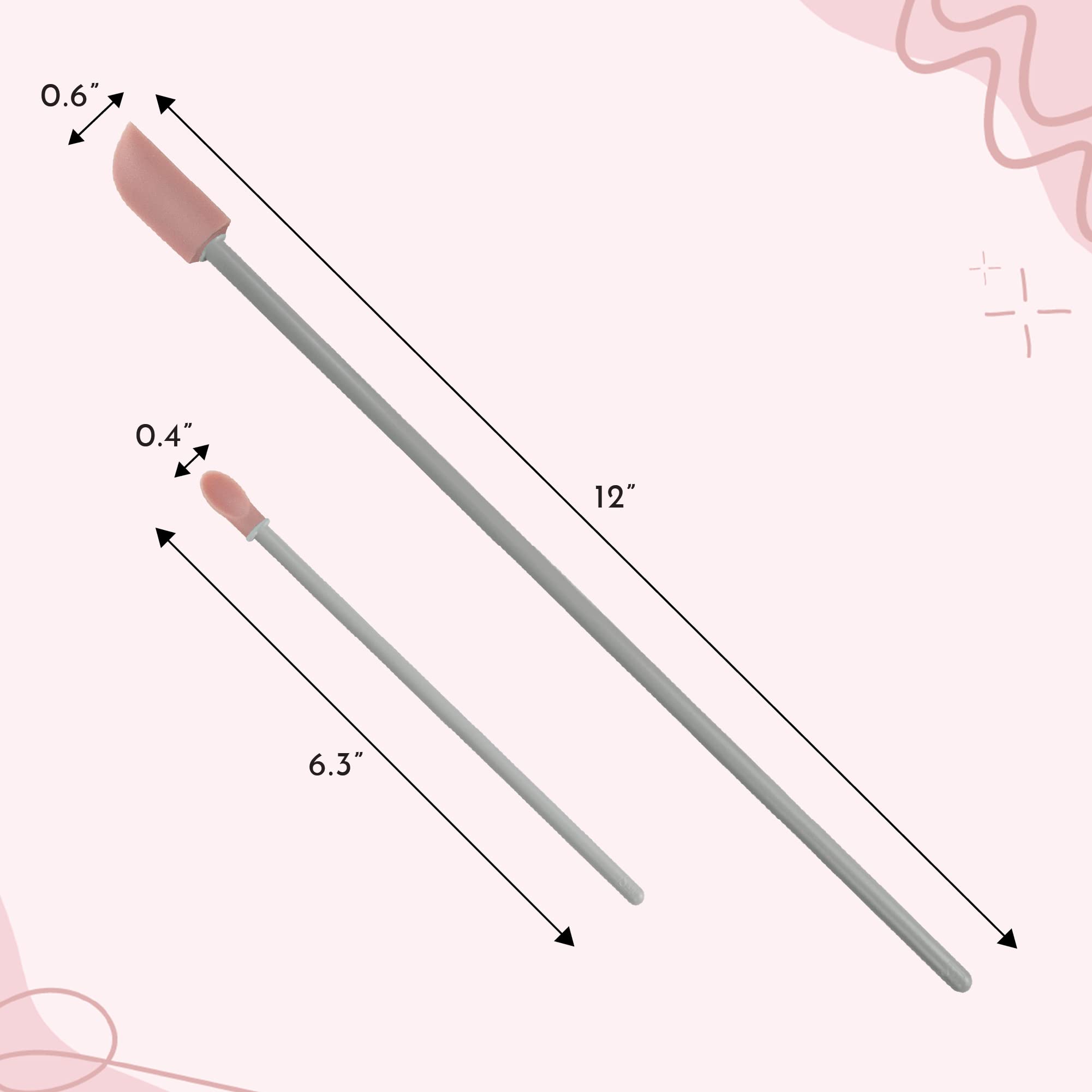 S&T INC. Makeup Spatula and Spoon, Large Cosmetic Spatula and Mini Spoon for Skin Care, 2 Piece Set, Mauve/Gray