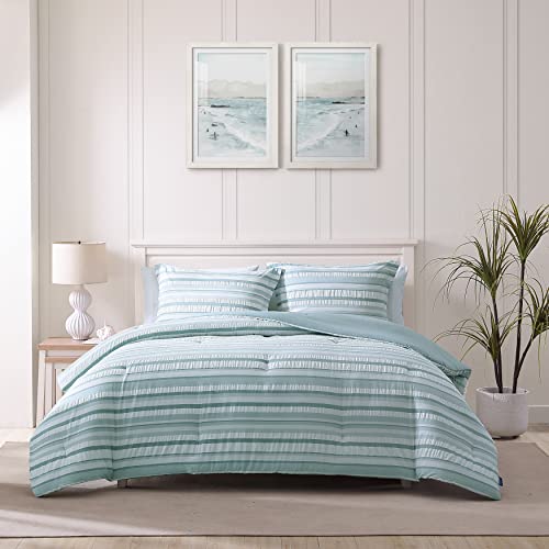 Tommy Bahama - King Comforter Set, Cotton Reversible Bedding with Matching Shams, Home Decor for All Seasons (Clearwater Cay Blue, King)