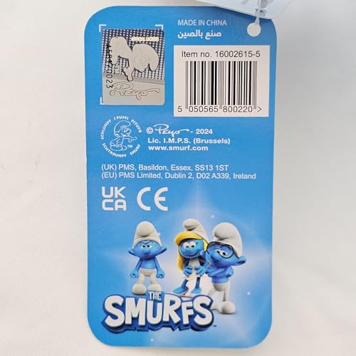 The Smurfs Plush - Classic Smurf, Smurfette, Dad Smurf, Philosophical Smurf, Joker Smurf, Grumpy Smurf - 26 cm (Joker Smurf)