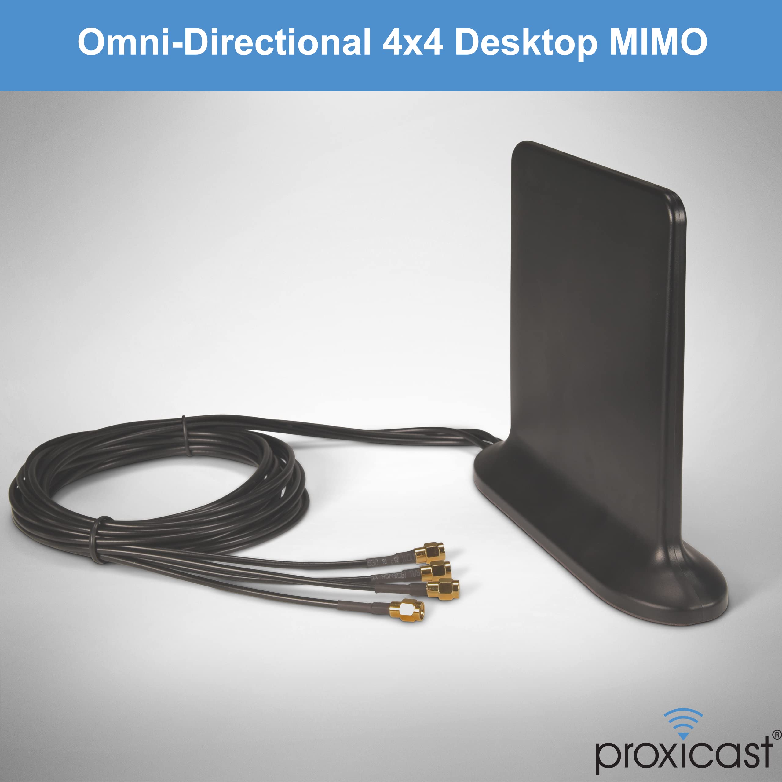 Proxicast 4x4 MIMO Omnidirectional Desktop Antenna for 4G/5G & WiFi Routers & Gateways - Compatible with 5G Devices from T-Mobile, Verizon, Cradlepoint, Digi, MoFi & Others (ANT-117-544) (Renewed)