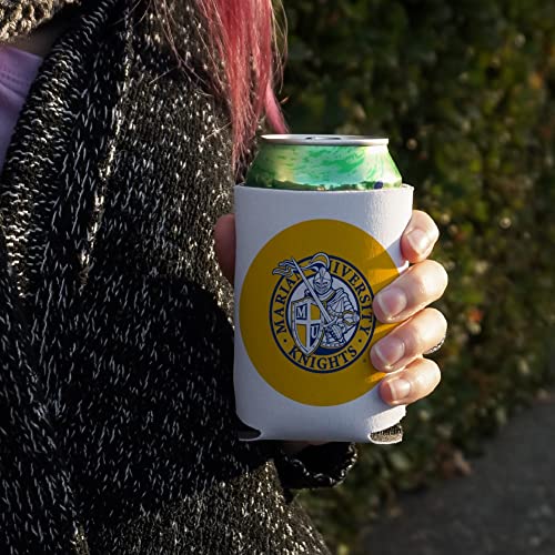 Marian University Secondary Logo Can Cooler - Drink Sleeve Hugger Collapsible Insulator - Beverage Insulated Holder