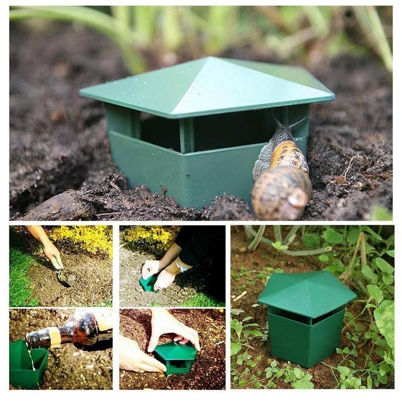 Slug Plastic Box,Slug ππ«ππ©π¬ for Garden, Beer Slug & Snail ππ«ππ©π¬ Friendly to Catch Snails πππππ‘ππ«,Reusable Plastic Slug Beer ππ«ππ©π¬ for Garden,Snail ππ«ππ©π©ππ« Slug House 8pcs
