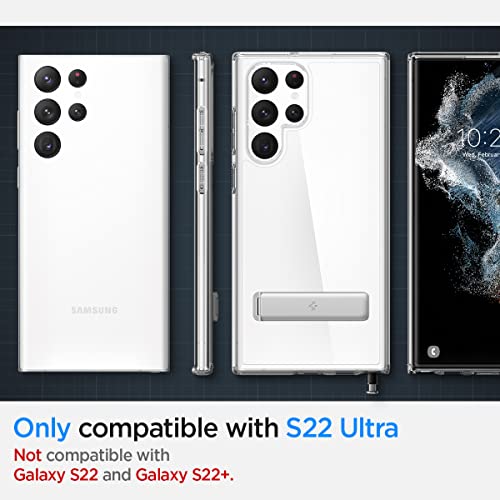 Spigen Ultra Hybrid S Designed for Galaxy S22 Ultra Case (2022) - Crystal Clear
