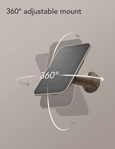 Nooie Solar Panel Charger for Nooie Pro Cam, Weather-Resistant, IP65 Waterproof, 360° Adjustable Mount, Non-Stop Green Charging, ONLY Compatible with The Nooie Pro Cam, 2W/6V