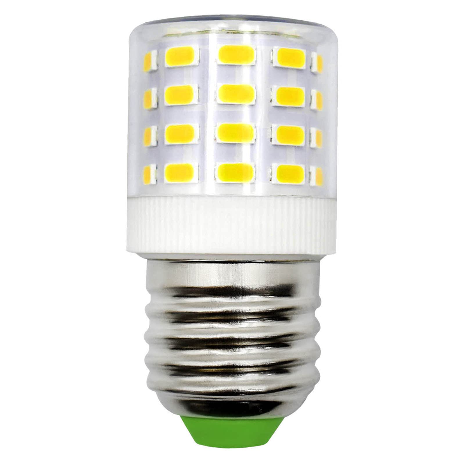 LED Refrigerator Light Bulb 5W 85V-265V Replacement 40W-60W Halogen Bulbs, Compact Bright E26 Medium Base Corn Lamp for Freezer Fridge Home Lighting, A15 T10 Tubular Daylight White 5000K, Pack of 1