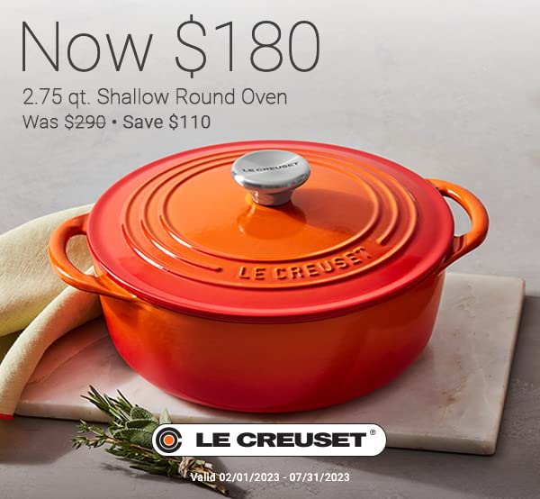Le Creuset Enameled Cast Iron Shallow Round Oven, 2.75 Qt., Cerise