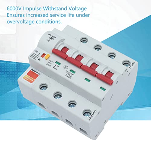 Tgoon Circuit Breaker, AC 400V IP20 Protection Level Bluetooth Boat Audio Circuit Breaker with Safe Lock for Mountain Facility for Isolated Island Power Supply(100A)