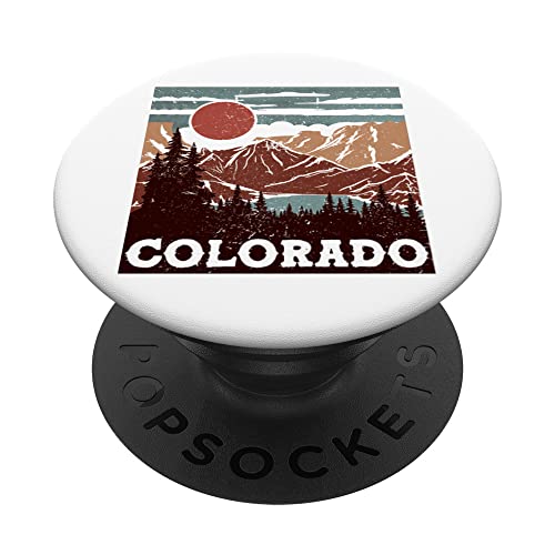 Vintage Colorado Rocky Mountains Boho Colorado Travel Hiking PopSockets Swappable PopGrip