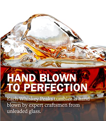 Whiskey Peaks Half Dome Decanter, 44 fl oz, Glassblown, Lead-Free Crystal with Stopper
