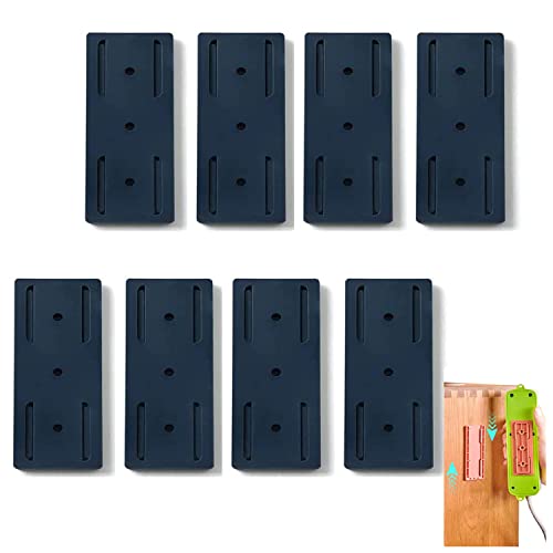 QKKO Adhesive Punch-Free Socket Holder, Self-Adhesive Desktop Socket Fixer, 2023 New Adhesive Punch Free Socket Holder, Self Adhesive Power Strip Holder, Storage Socket Slide (8PCS Blue)