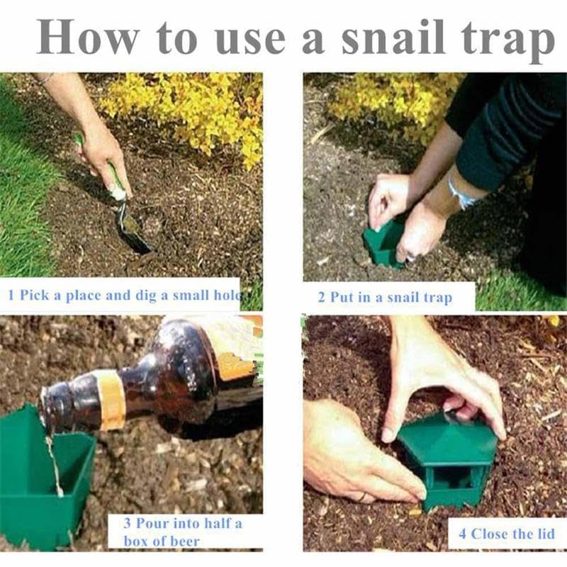 Slug Plastic Box,Slug ππ«ππ©π¬ for Garden, Beer Slug & Snail ππ«ππ©π¬ Friendly to Catch Snails πππππ‘ππ«,Reusable Plastic Slug Beer ππ«ππ©π¬ for Garden,Snail ππ«ππ©π©ππ« Slug House 8pcs