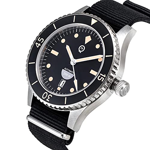 QM NH35 Dive Automatic Mechanical Men's Watch Fifty Search Diving Retro Luminous Saphire Glass Cramic Bezel 8020NH