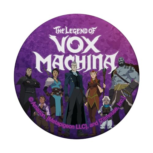 The Legend of Vox Machina Cast Photo on Purple PopSockets Standard PopGrip