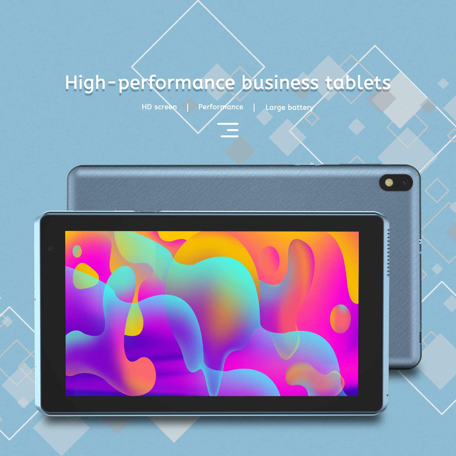 NOVOJOY Tablets 7 inch Tablet, 7β Display, 64 GB ROM, 2GB RAM Quad-Core Processor Android 11 WiFi Tablets Blue.