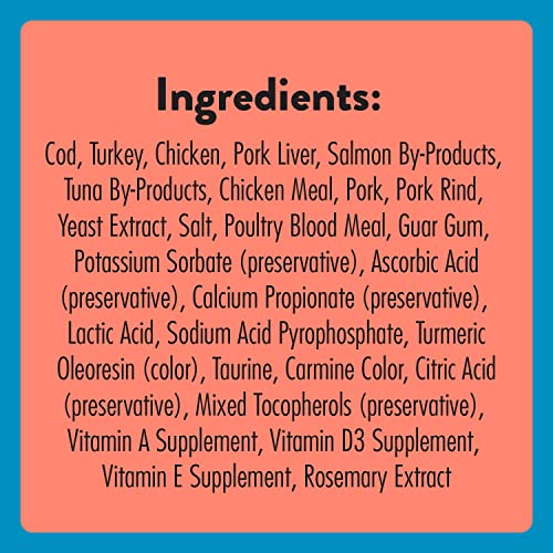 TEMPTATIONS Meaty MixUps Savory Cat Treats, Salmon & Tuna Flavor, 4.12 oz. Pouch