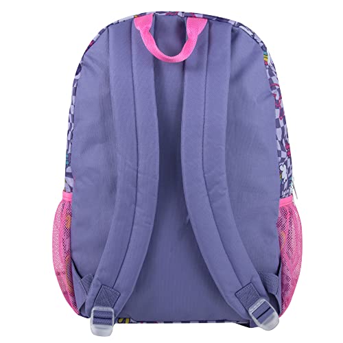 Trail maker 17 Inch Backpack with Side Pockets Backpack and Pencil Case Set for Women (Vintage Vibe Emojis)