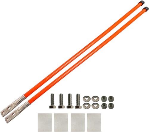 SEASAIL Snow Plow Blade Marker Guide Kit High Visibility Orange with Stainless Steel Joint Compatible with Most Snow Plow Not Easy to Break 36" Steel Wire Construction