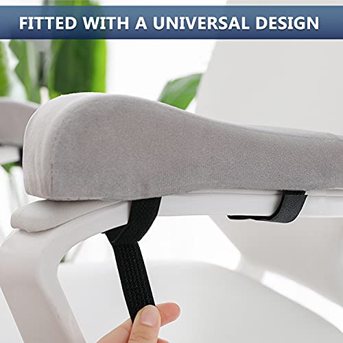 Payanwin Chair Ergonomic armrest Cushions Elbow Pillow Pressure Relief Office Chair Gaming Chair armrest with Memory Foam armrest Pads 2-Piece Set of Chair (Gray)
