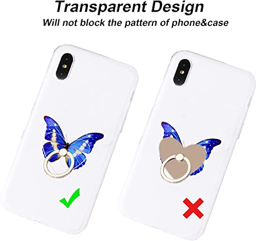 Transparent Clear Cell Phone Ring Grips Holder for Apple iPhone Samsung Galaxy, Finger Ring Stand for Smartphones Tablets Cases(4 Pack£©