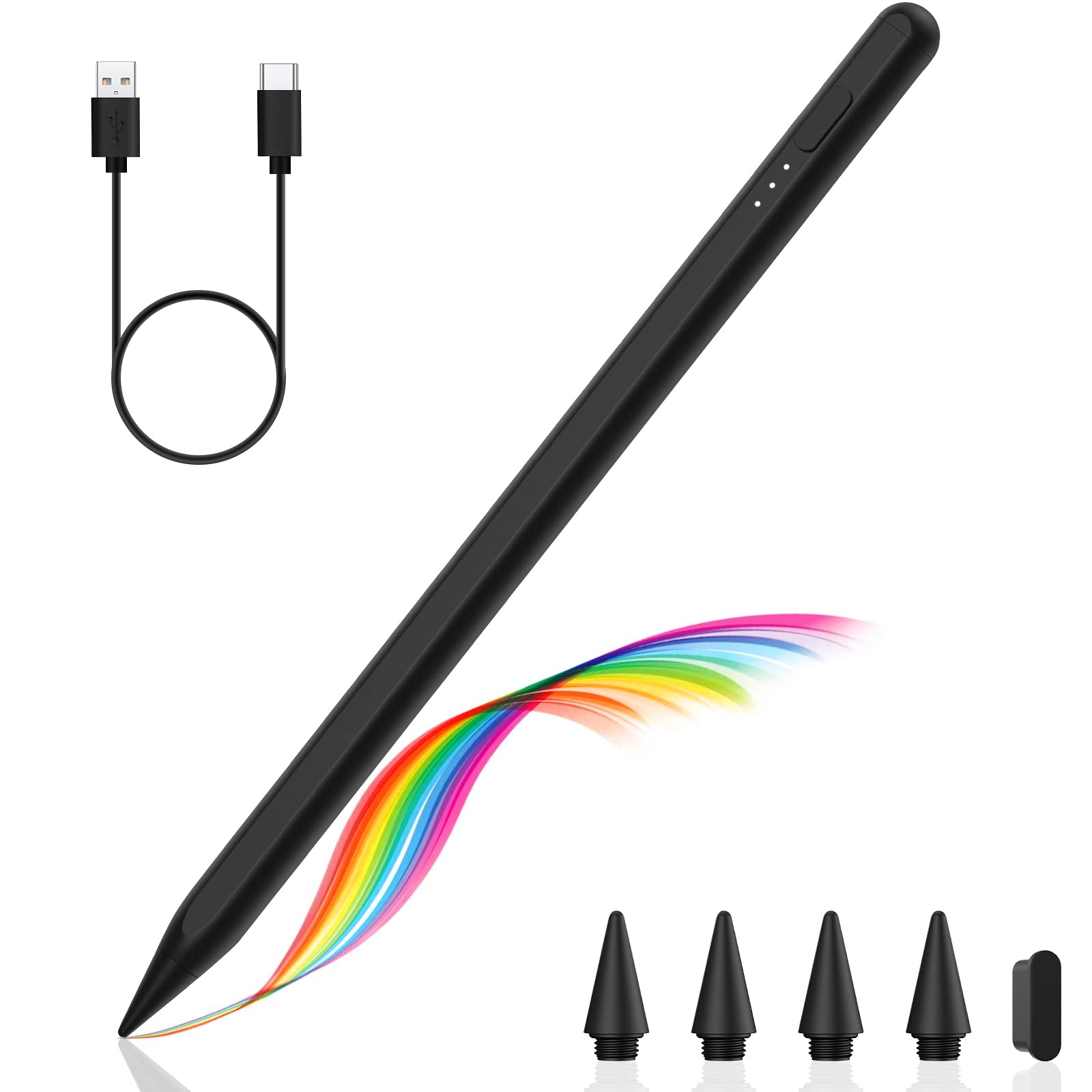 Pencil 2nd Generation Compatible with Apple Pen - Stylus Pen for iPad Tablet Touch Screens,Compatible with iPad Pro 11/12.9in,iPad Air 3rd/4th/5th,iPad 6/7/8/9/10th,iPad Mini 5th/6th Gen