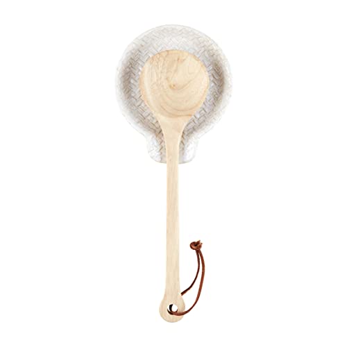 Mud Pie Stoneware Spoon Rest Set; Rest_" X 5" | Spoon 12"