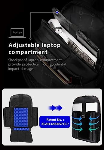 Tigernu Street Style 15.6" Laptop Backpack, Black, 3/4 x 17-inch