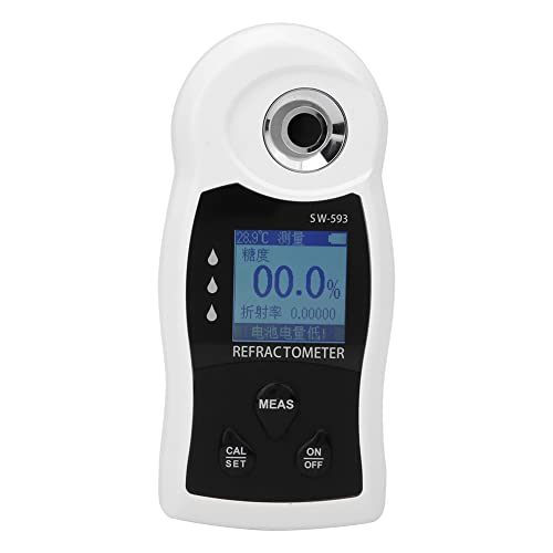 Saccharimeter, Sugar Meter Easy to Use Accuracy Sensitive Response Fast Measurement Speed with 1 X Sugar Meter for Fruit Grower for Beverage for Food