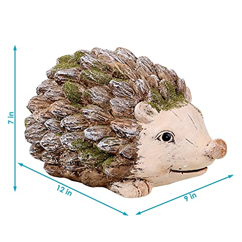 Sunnydaze Hazel The Hedgehog Garden Statue Decor - Hand-Painted Sculpture for Patio, Lawn, Garden and Indoor Living Spaces - 7-Inch