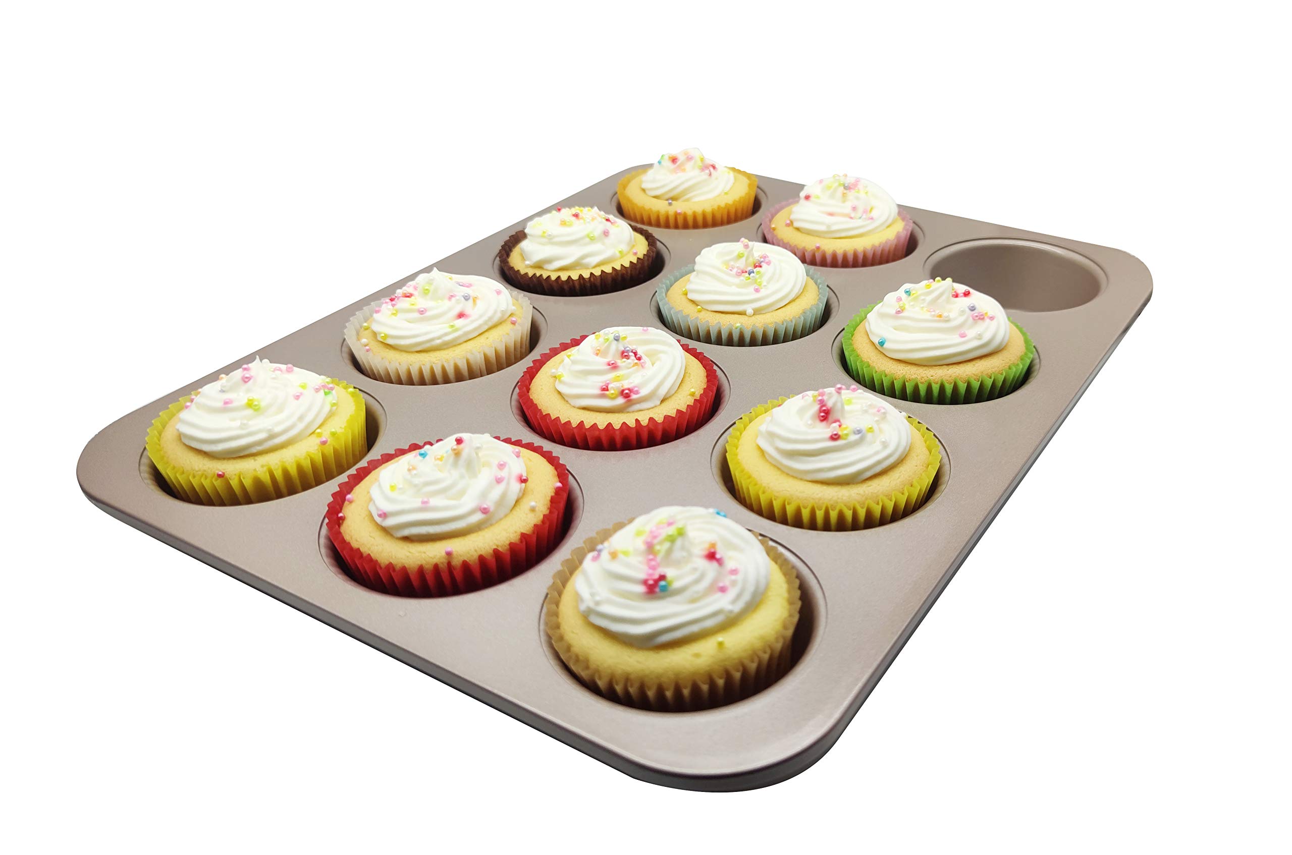 Mombake Premium Yellow Greaseproof Cupcake Liners Muffin Paper Baking Cups Standard Size, 100-Count