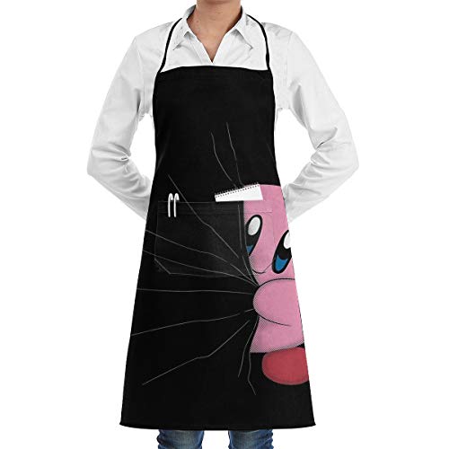 Luciy Hidden Kirby! Cooking Apron with Pocket for Men Women