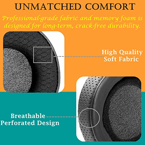 TaiZiChangQin DN-HP500 Upgrade Ear Pads Ear Cushions Replacement Compatible with Denon DN-HP500 AH-D210 Headphone Fabric Earpads Black