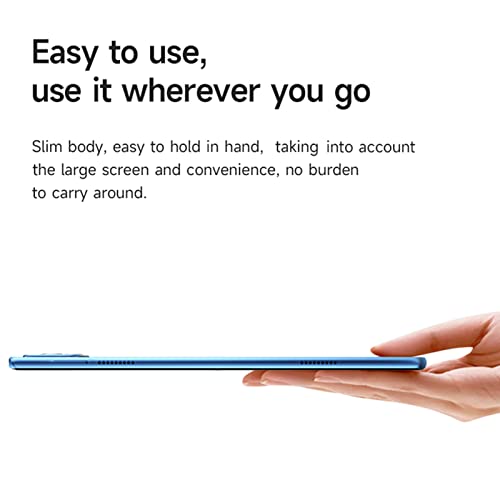 Qinlorgo 10.1 Inch Tablet, Portable Tablet 6G RAM 128G ROM 5G WiFi 100-240V Octa Core Processor for Travel for Home (US Plug)