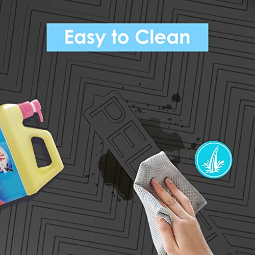 PELTEFLU Under Sink Mat, 34" x 22" Waterproof Under Sink Mats for Kitchen Bathroom, Flexible Silicone Rubber Under Sink Liner with Drain Hole, Thick Under Sink Mat Protect for Drips Leaks - Grey