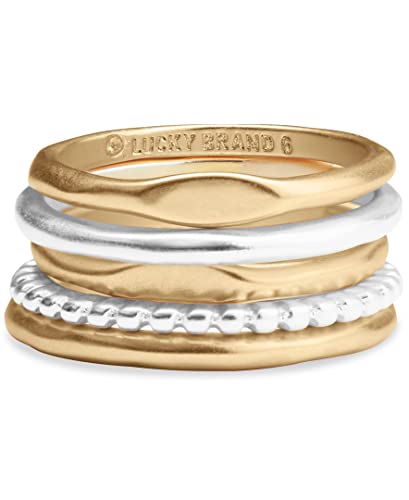 Lucky Brand Basic Two Tone Ring Stack (Multi Size)