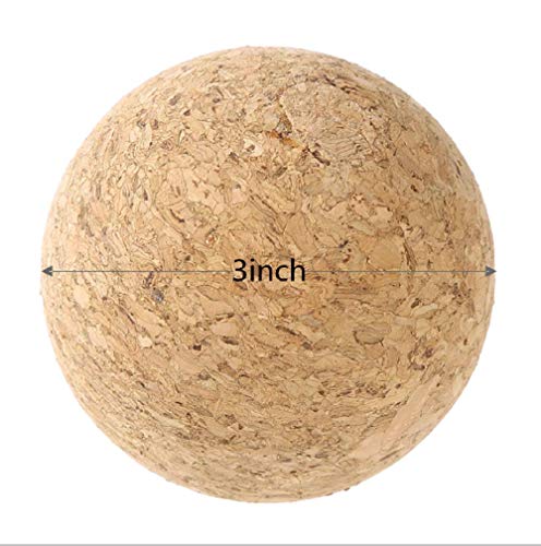 MUGLIO 3 inch Wine Cork Ball Wooden Cork Ball Stopper for Wine Decanter Carafe Bottle Replacement(2 Pcs)
