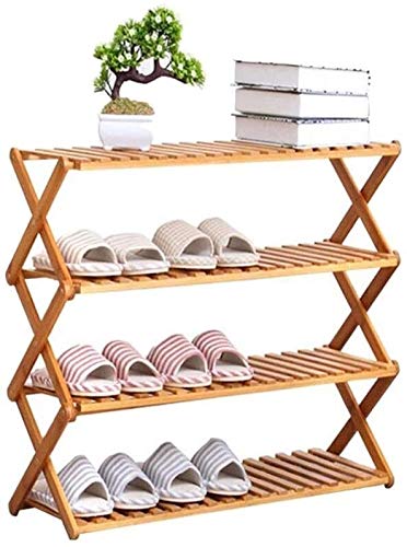 Shoe Bench Shoe Rack Folding Multi-Storey Simple Economic Solid Wood Shoe Multi-Purpose Shelves Shoes Storage Rack (Size : 50cm)