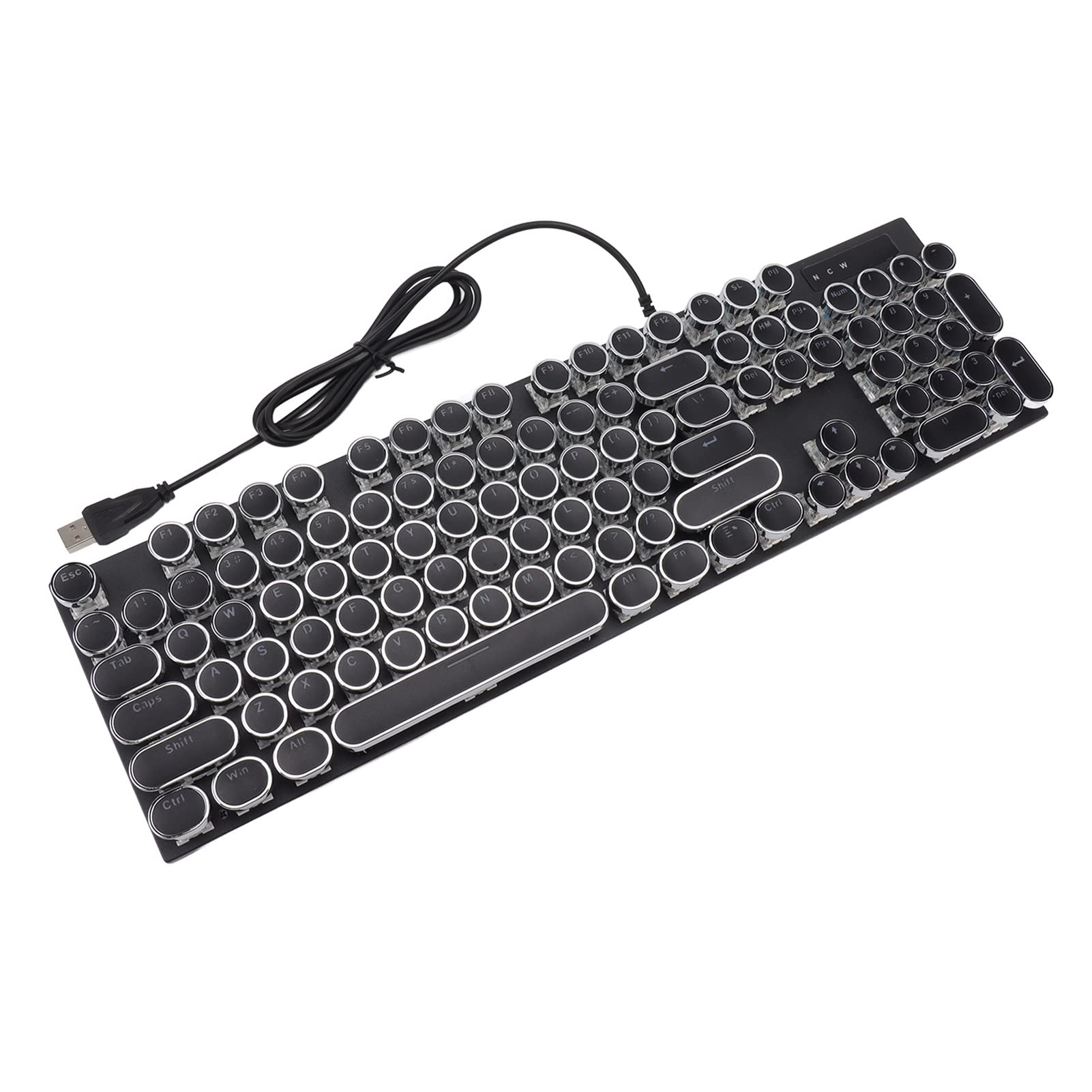Qinlorgo Mechanical Keyboard, Gaming Keyboard 104 Keys RGB Backlight Plug and Play for PC (Red Switch)