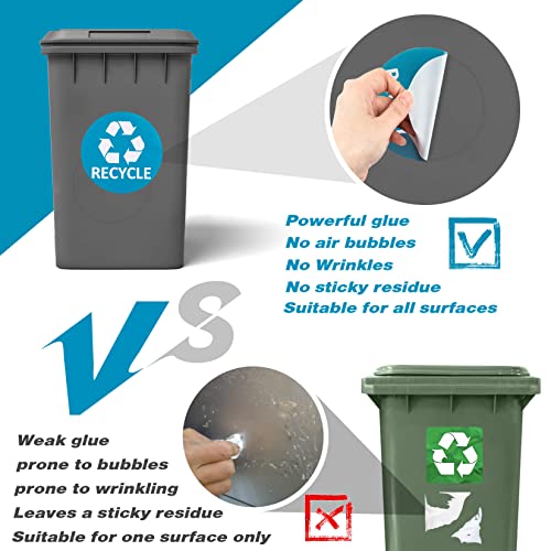 Sukh 8 Pack Recycle Sticker for Trash Can Large Sign Garbage Recycling Sticker Reuse Recycle Vinyl Perfect for Kitchen Necessity Home Essentials,Home, Office,Work,Commercial Event,Apartment,Hotel