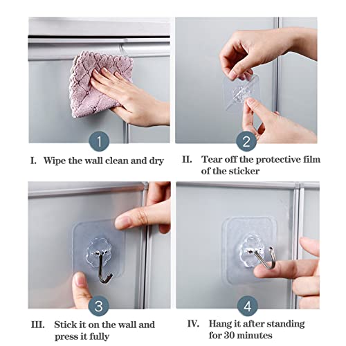 Teatalk 3 Pack Wall Hanging Storage Bags with Sticky Hooks,Closet Hanging Storage for Pocket,Bathroom Dormitory Organizer,Linen Cotton Organizer Box Containers for Bedroom