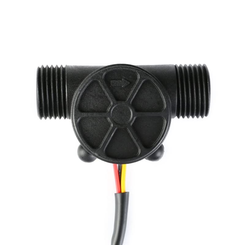 SBUOL 1-30L/min Water Flow Sensor Flowmeter 1/2" Flow Sensor Water Controller 2.0MPa for Flow Measurement Device YF-S201 (Voltage: YF-S201)