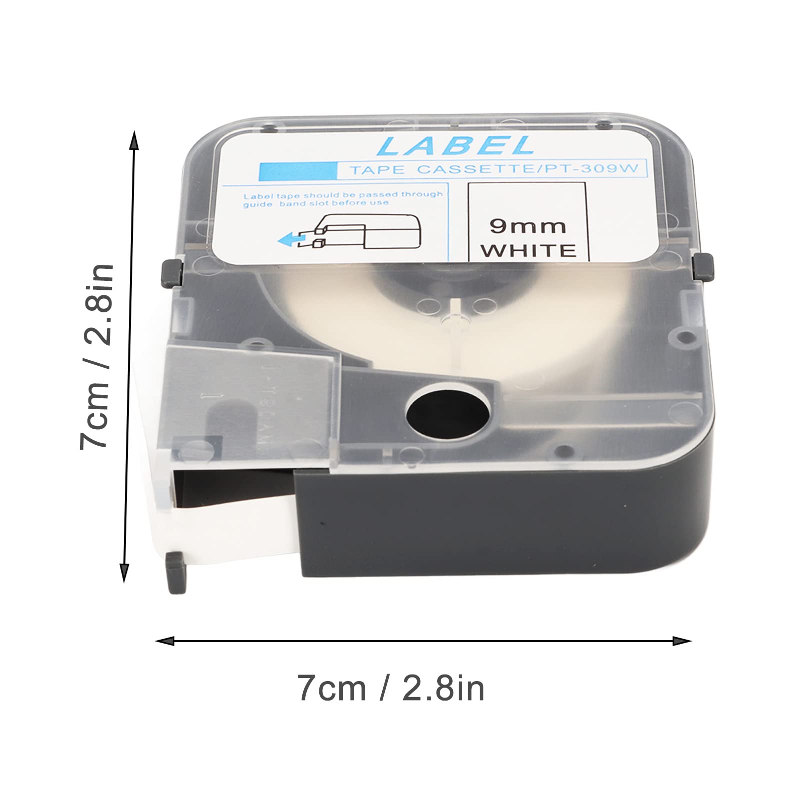 Omabeta Label Tape, Label Maker Tape Refills 9mm Wide PET Material 8m Length for LM380E LM390A