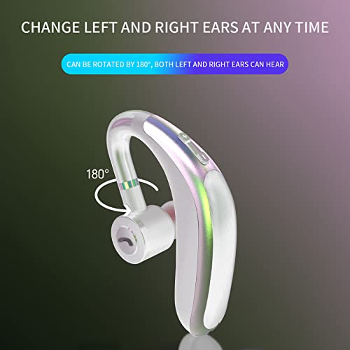 Wireless Bluetooth Headset 5.0 in Ear Wireless Car Driving Headset Single Handfree with Microphone - Ergonomic Design - Lightweight - Connect to Mobile (Black)